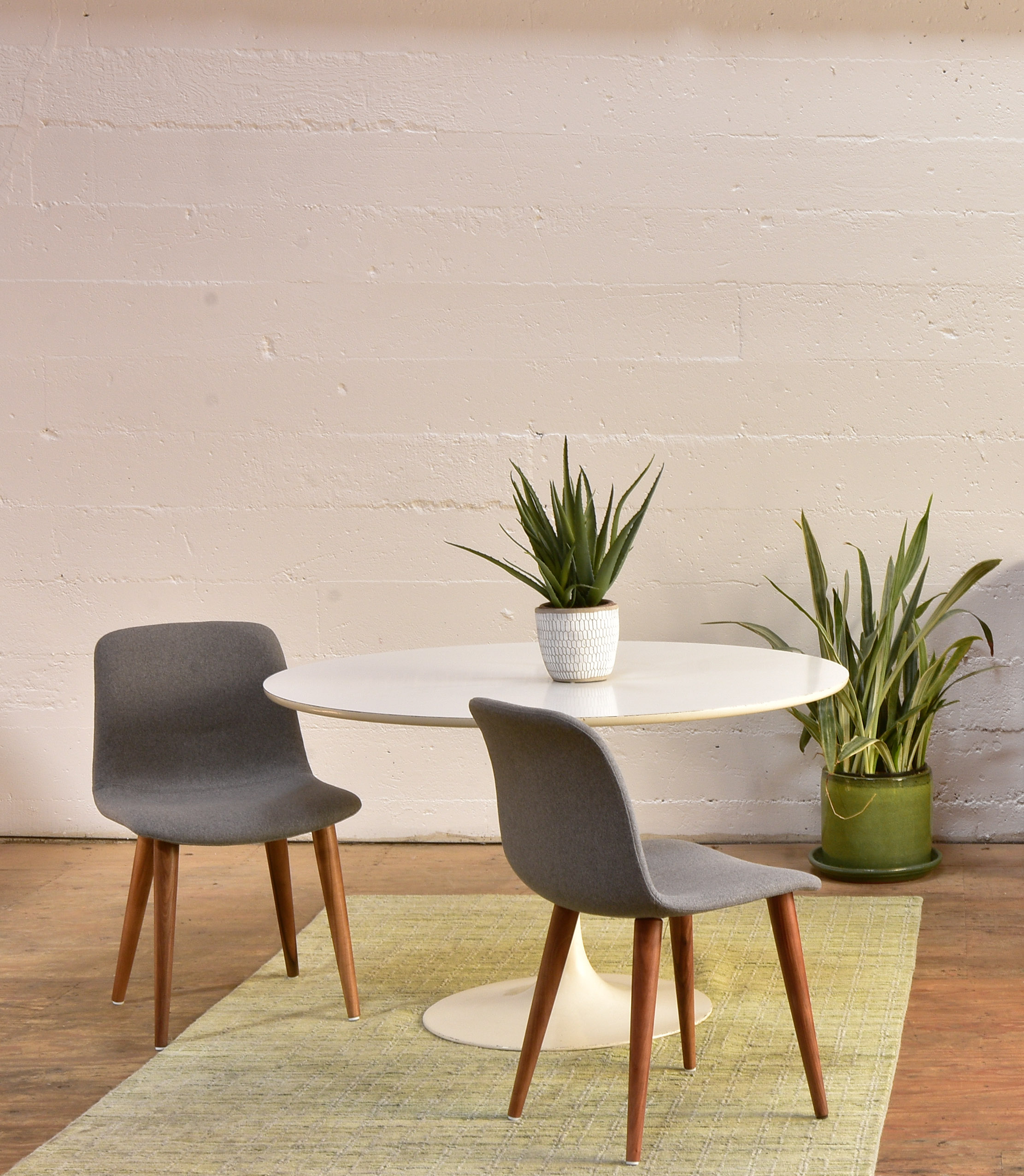 Macondray Grey Felt Dining Chairs- Set of 2 – Harrington Galleries